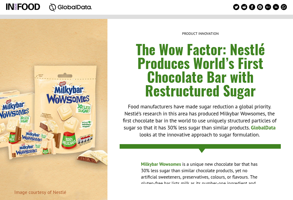 The Wow Factor: Nestlé Produces World’s First Chocolate Bar with ...