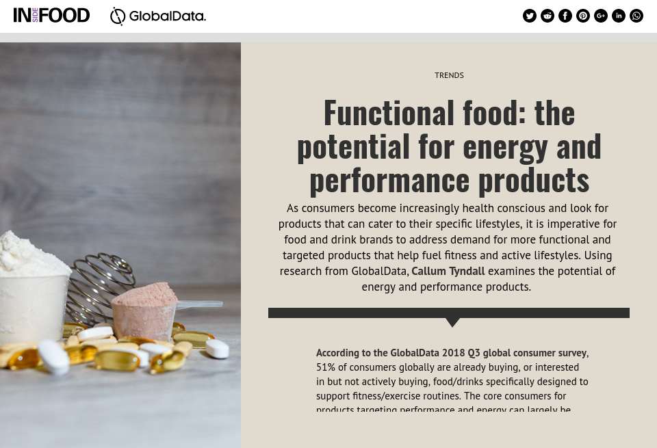 Functional food: the potential for energy and performance products ...
