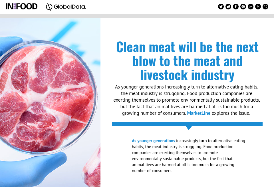 Clean meat will be the next blow to the meat and livestock industry ...