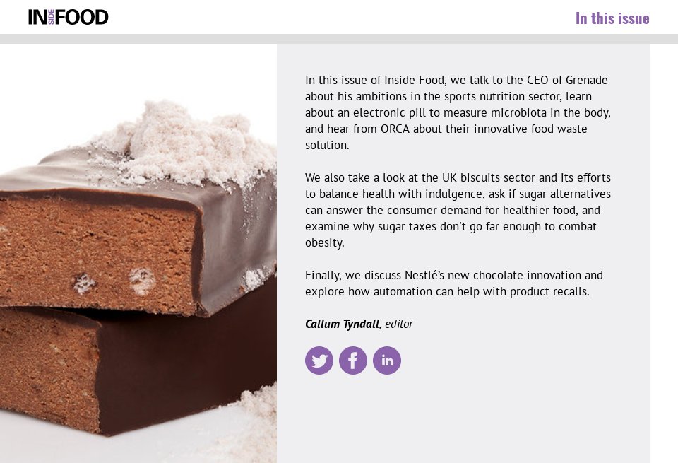 Lipofoods - Inside Food | Issue 33 | October 2019