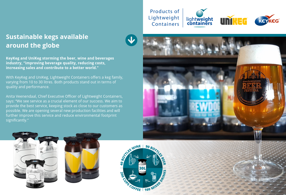 Keykeg, Lightweight Containers - Inside Food Yearbook 2018