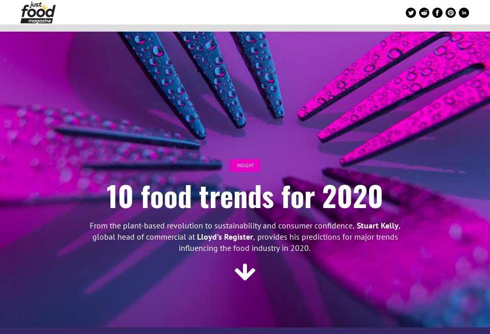 10 food trends for 2020 - just-food magazine | Issue 35 | February 2020