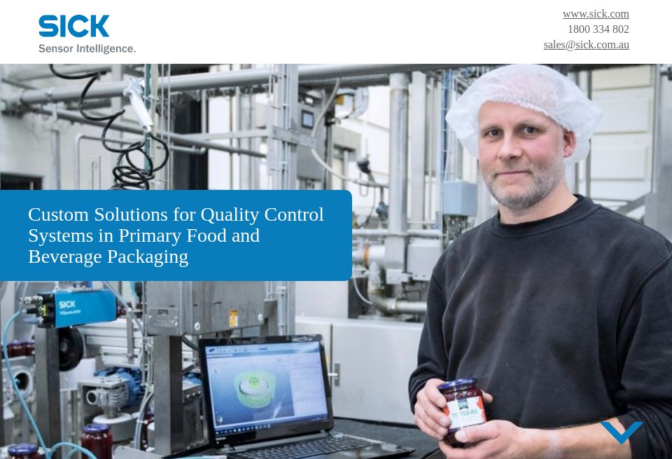 SICK Sensor Intelligence - just-food magazine | Issue 37 | June 2020