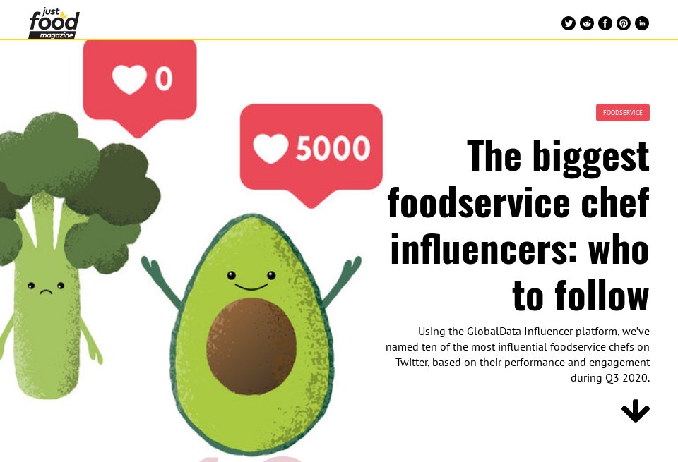 Foodservice influencers - just-food magazine | Issue 39 | October 2020
