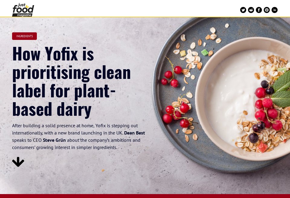 Clean label for plant-based dairy - just-food magazine | Issue 39 ...