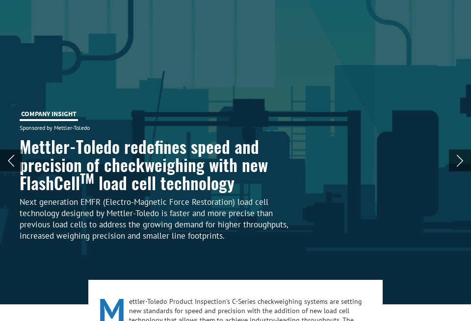 Mettler Toledo Company Insight - Just Food | Issue 44 | August 2021
