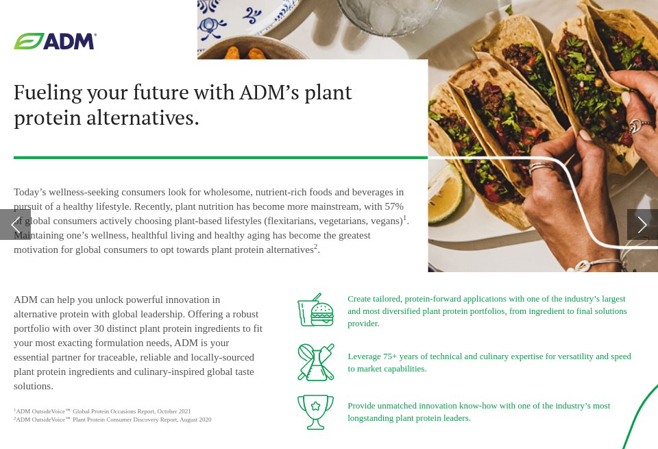 ADM Protein Nutrition Solutions - Just Food | Issue 46 | December 2021