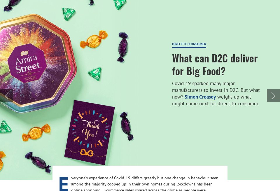 What can D2C deliver for Big Food? - Just Food | Issue 46 | December 2021