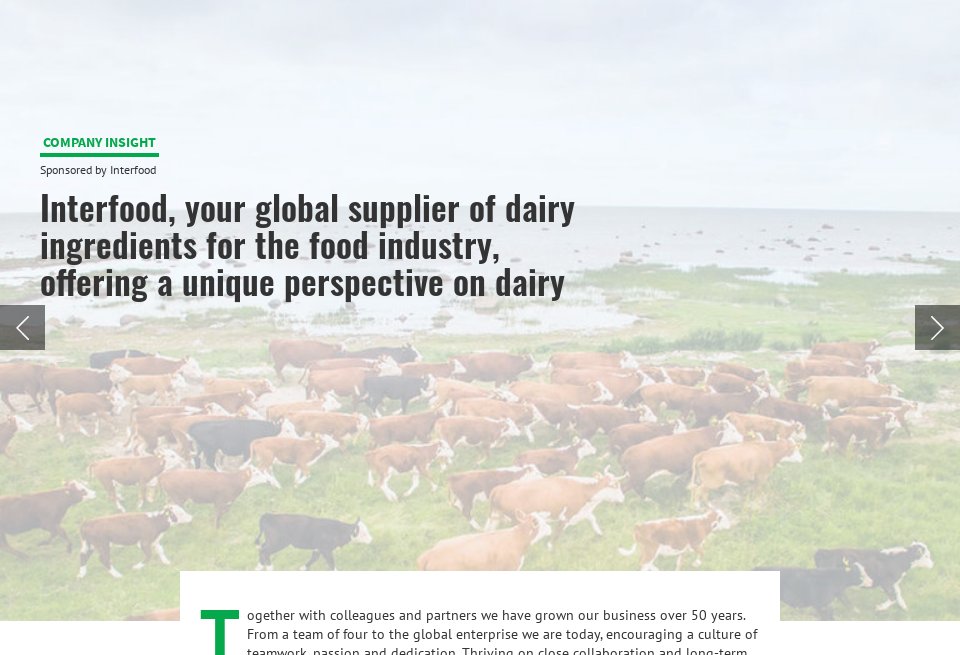 Interfood BV Company Insight - Just Food | Issue 46 | December 2021
