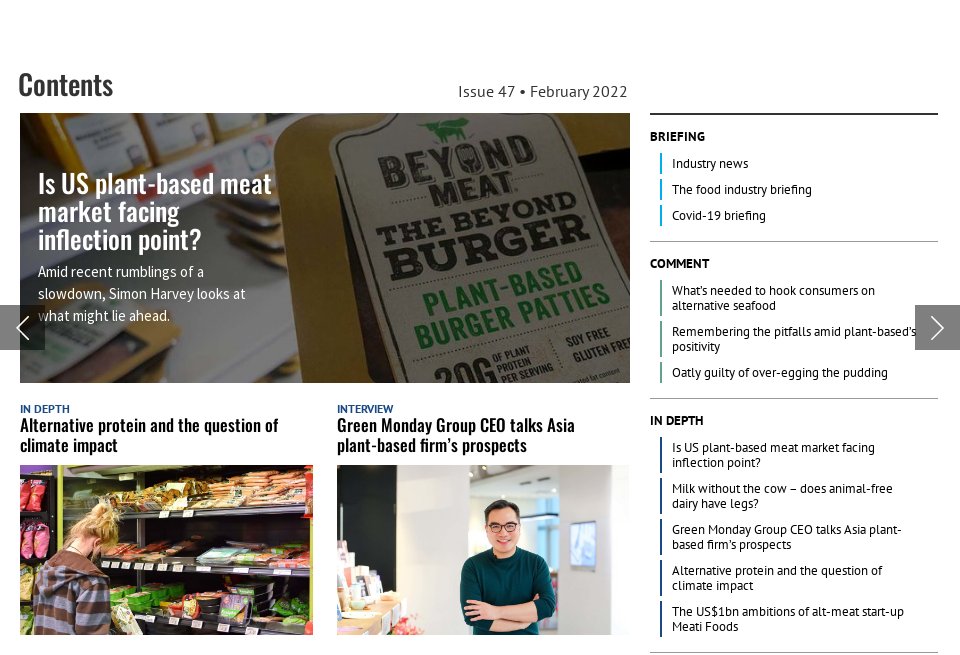 Contents - Just Food | Issue 47 | February 2022