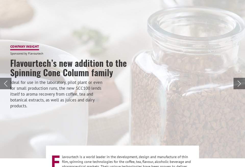 Flavourtech Company Insight - Just Food | Issue 43 | June 2021