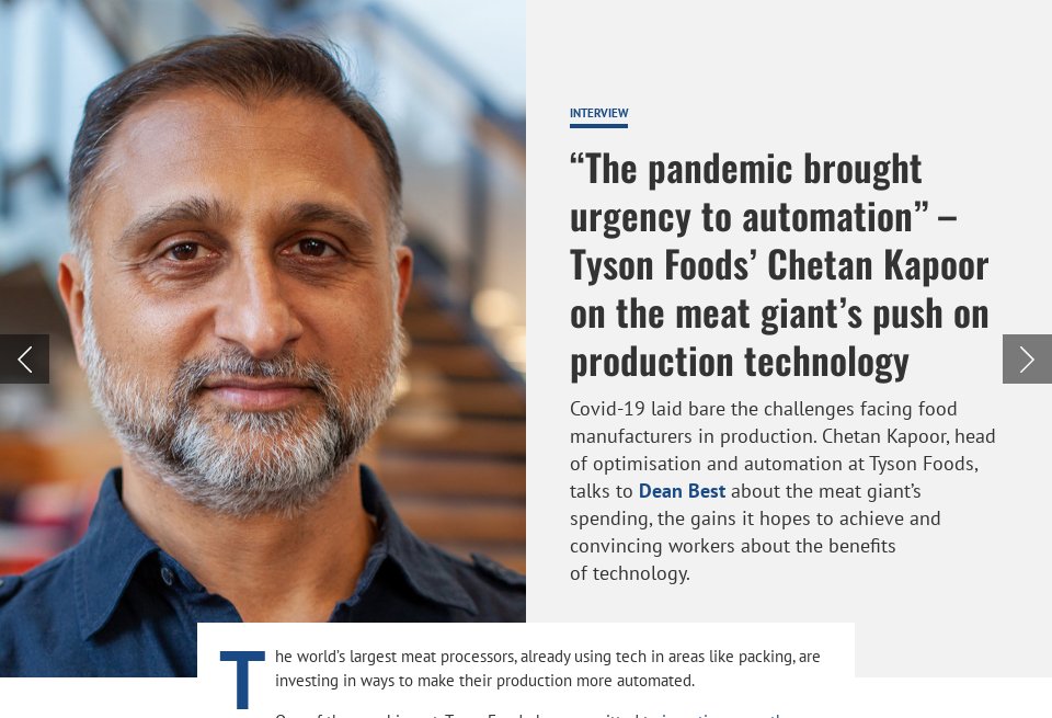 Tyson Foods’ push on production technology - Just Food | Issue 51 ...