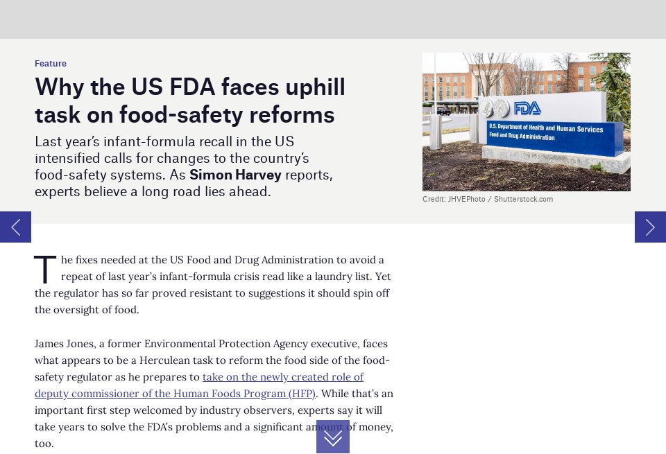 The US FDA’s uphill task on food-﻿safety reforms - Just Food | Issue 53 ...